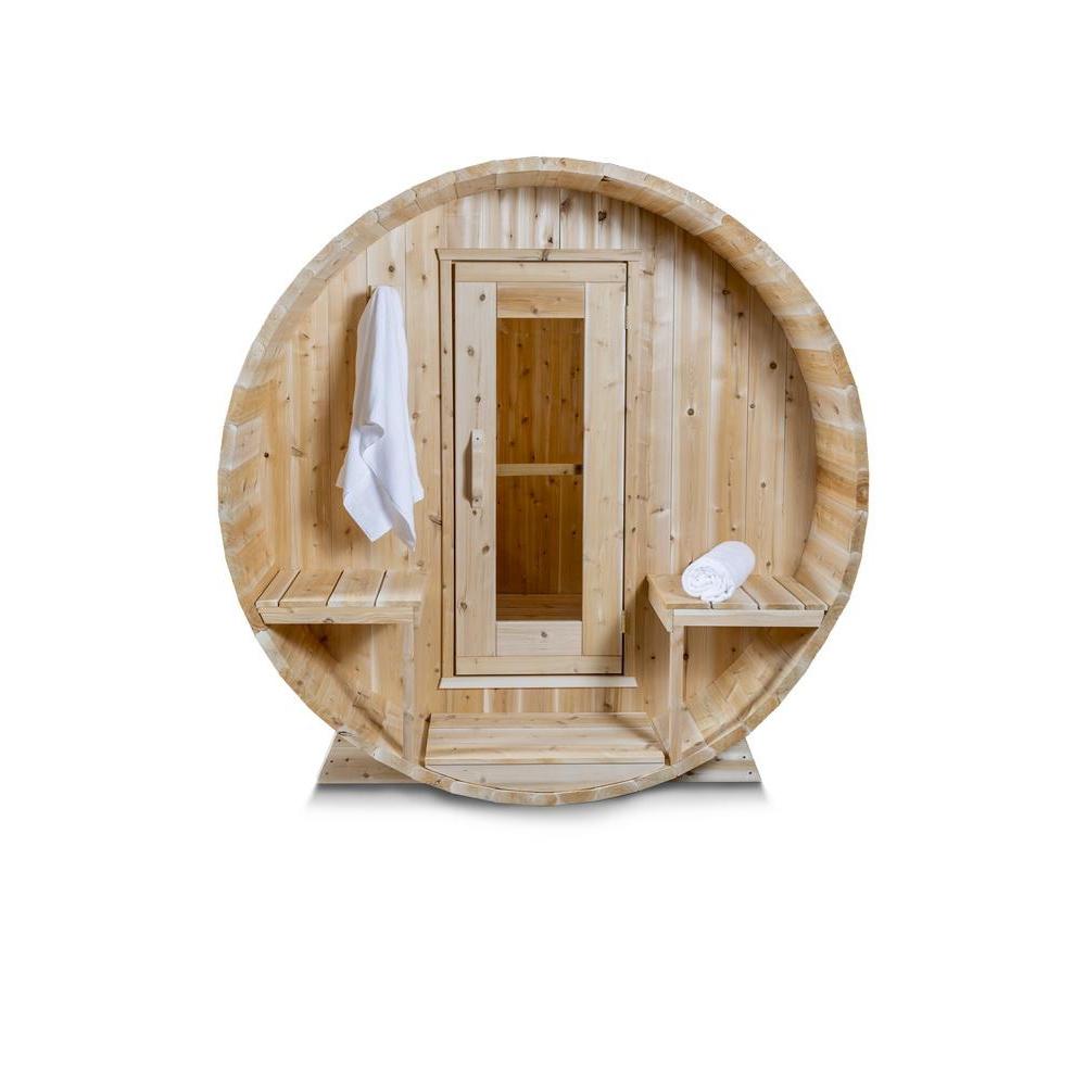 Dundalk CT Serenity 4 Person Barrel Sauna | CTC2245W — SteamRooms.com